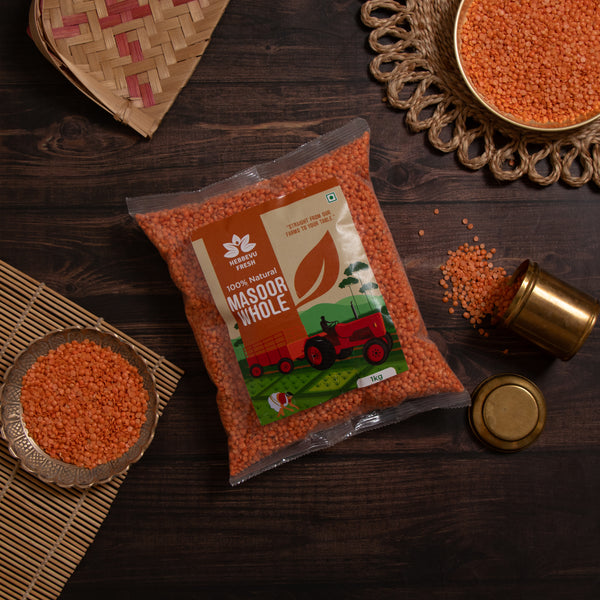 Hebbevu Masoor Whole Fine - Hebbevu Fresh
